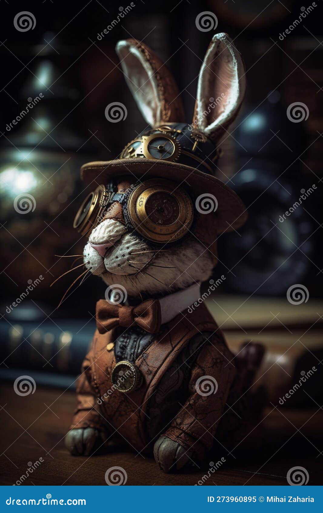 Steampunk Easter Bunny. Illustration. Generative Ai Stock Illustration ...