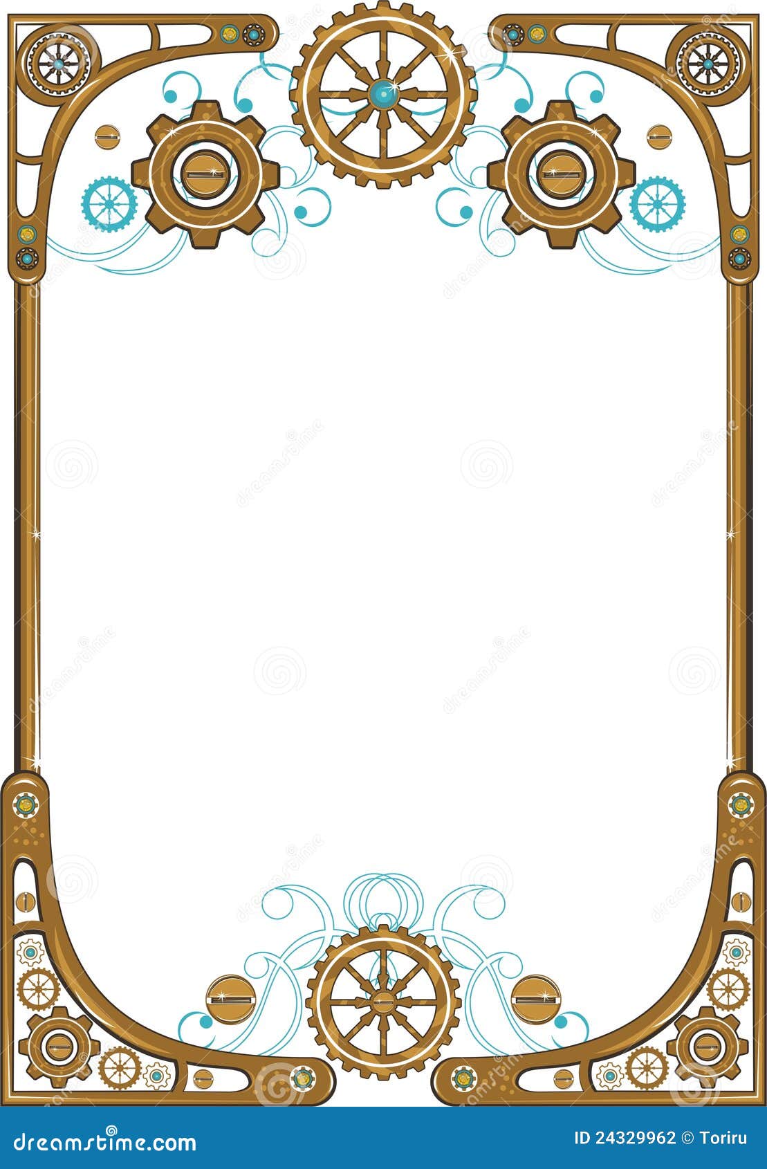 Steampunk Border Vector