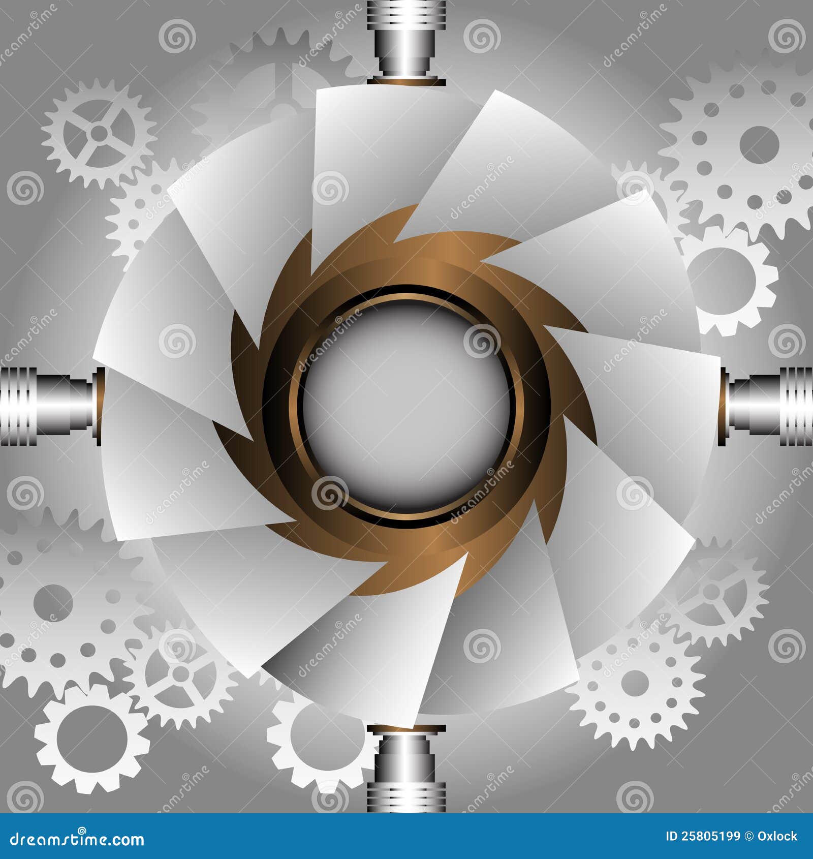 Steampunk Frame On Blue Rusty Background With Gauges And Switches Stock ...