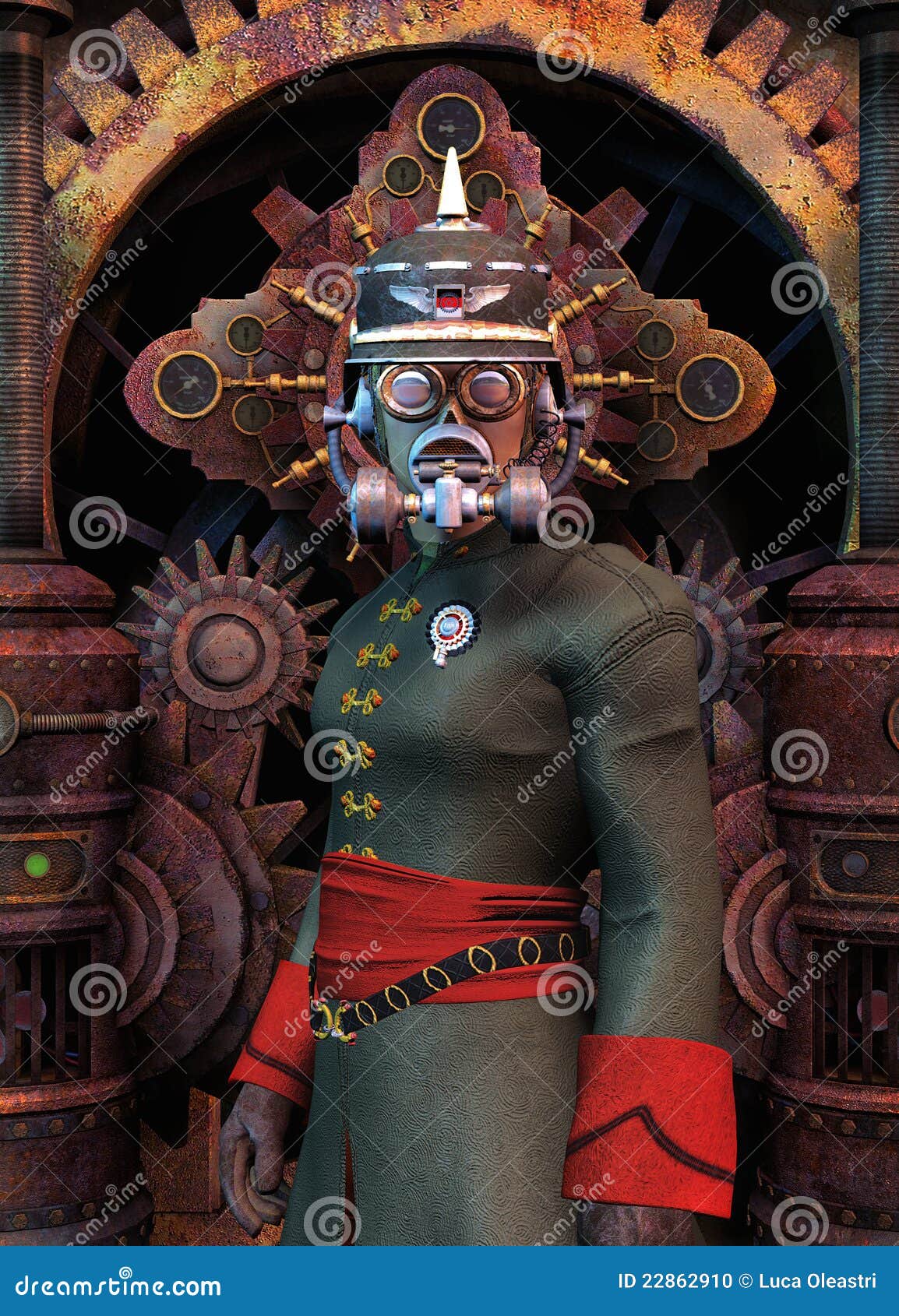 Steampunk general military stock illustration. Illustration of leather ...