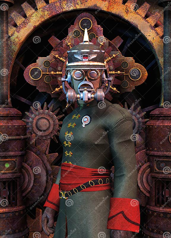 Steampunk general military stock illustration. Illustration of leather ...