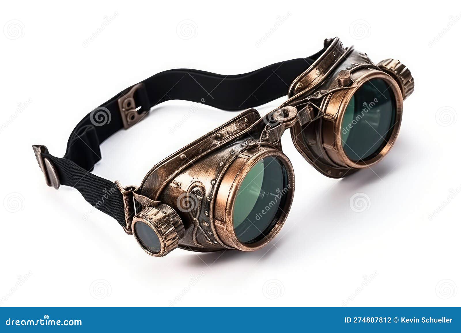 Steampunk Goggles Isolated on a White Background Stock Photo - Image of ...