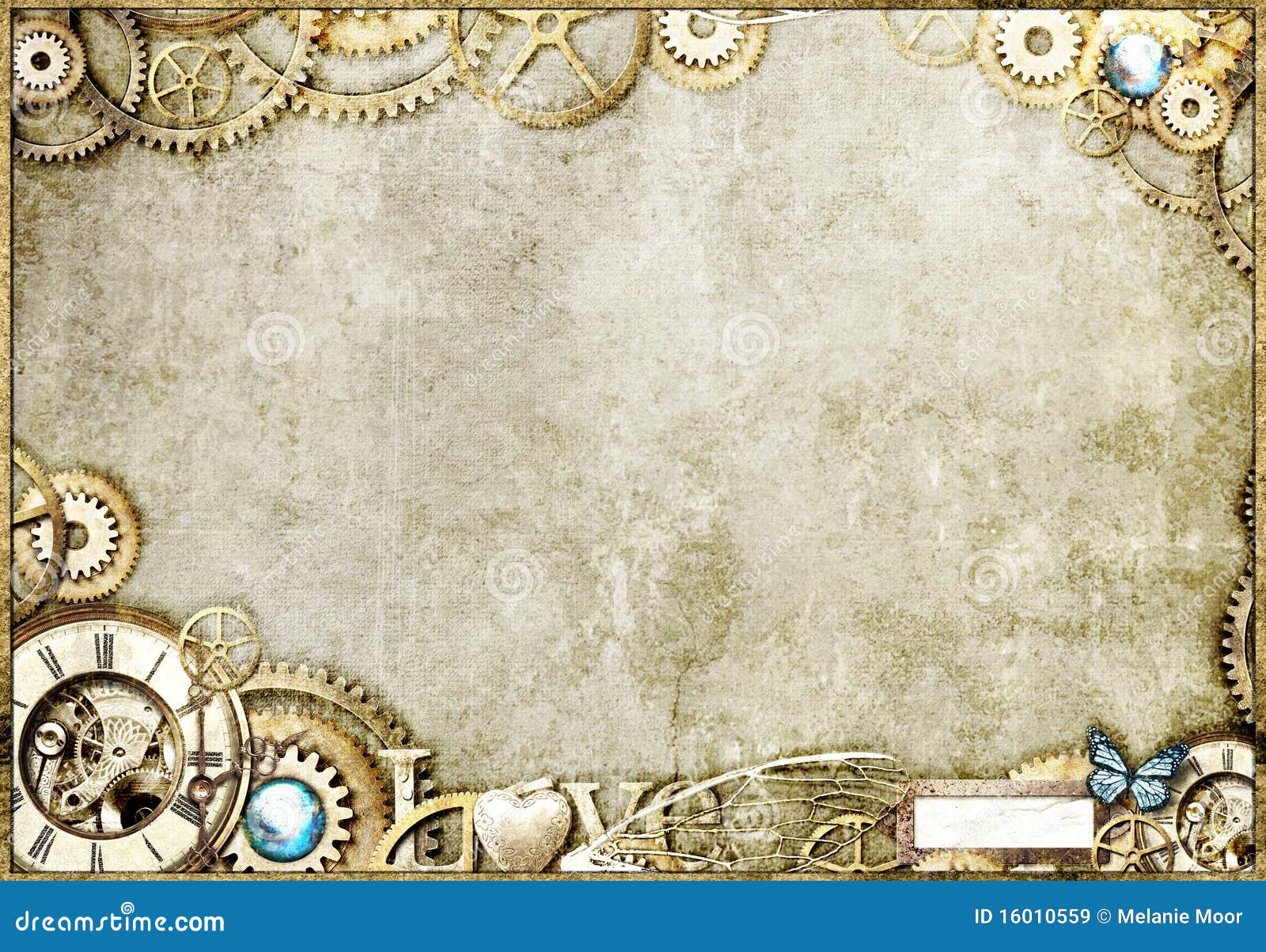 Steampunk Gold Desktop stock image. Image of steampunk - 16010559