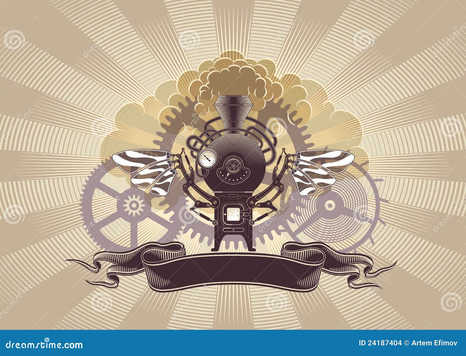 Steampunk Graphic Design Vector Illustration | CartoonDealer.com #24187404