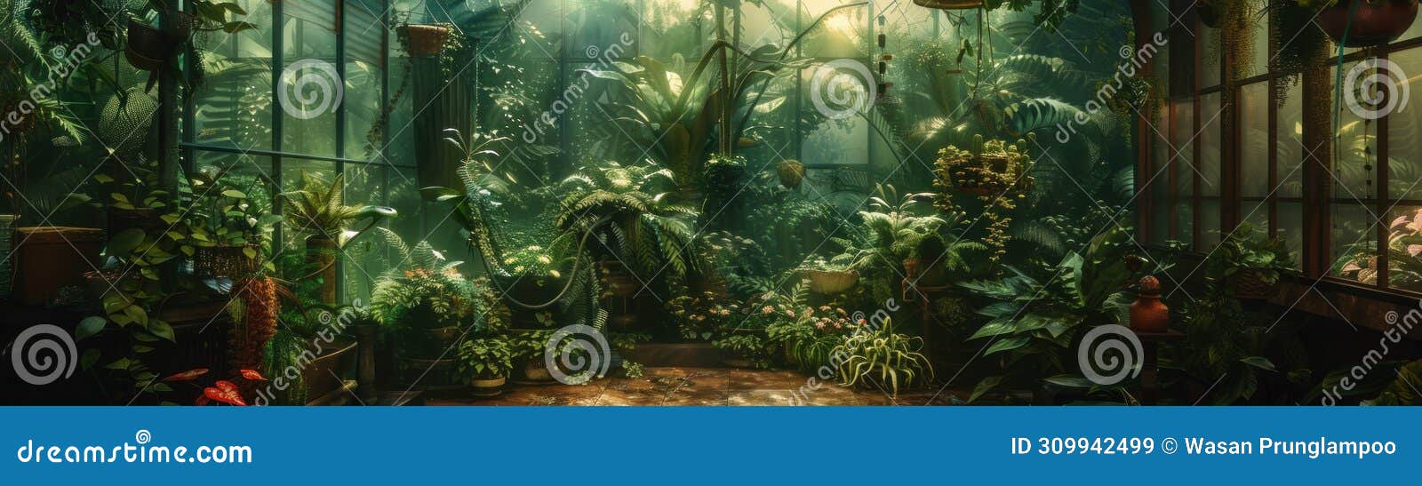 Steampunk Hell Plants Gleam with Shiny Tech Enhancements Stock Image ...