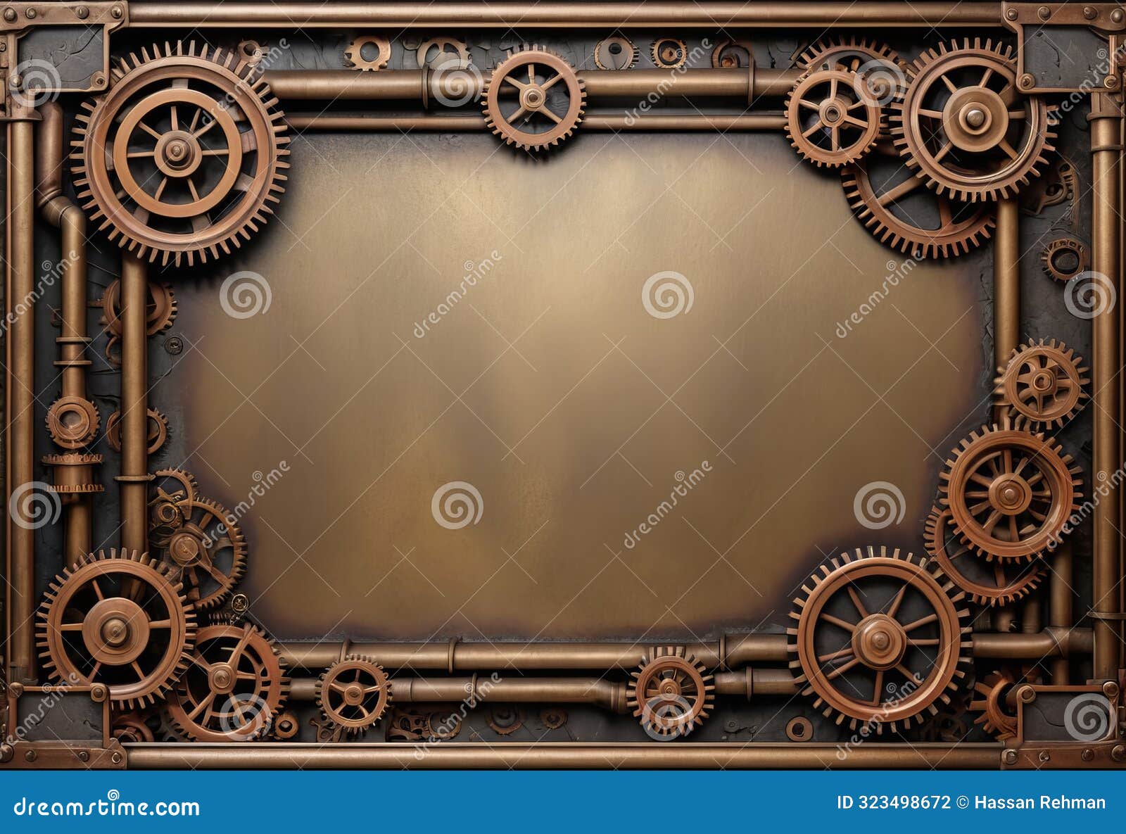 Steampunk Industrial Border Frame Background Stock Photography ...