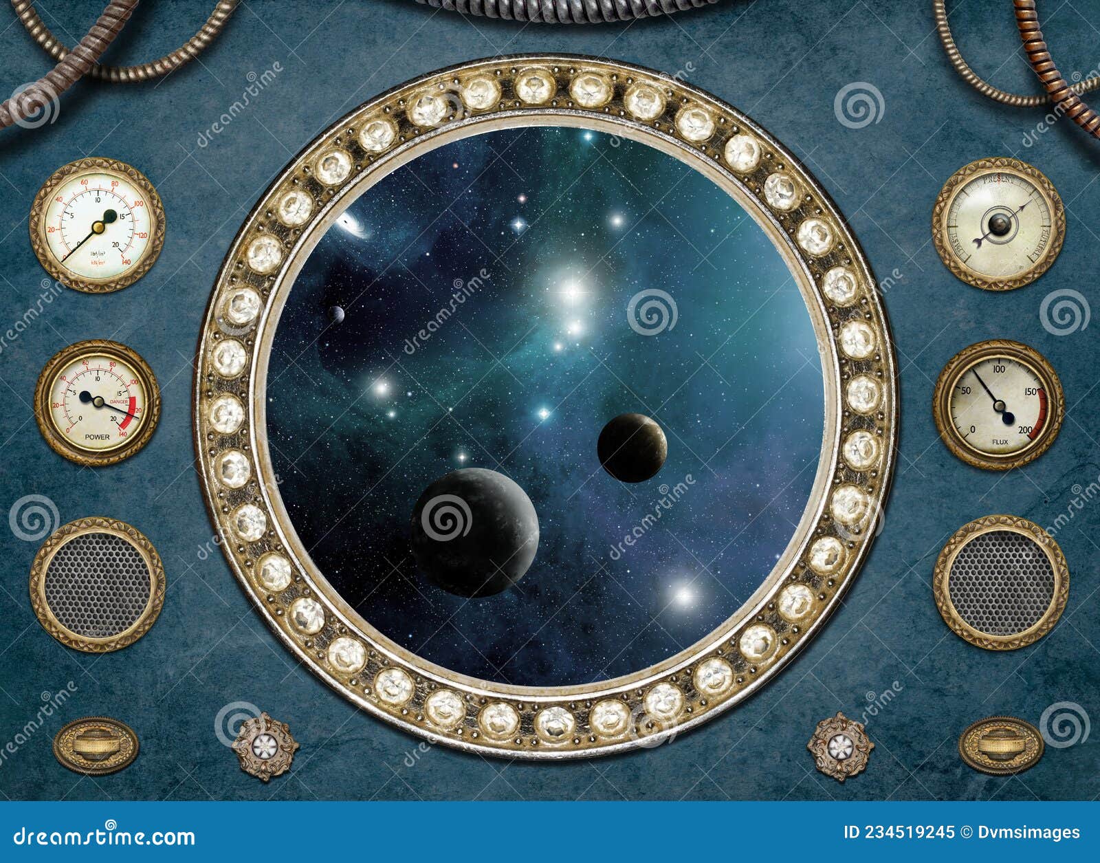 Meters, Dials With Red Pointer. Speedometer, Manometer, Pressure Vector ...