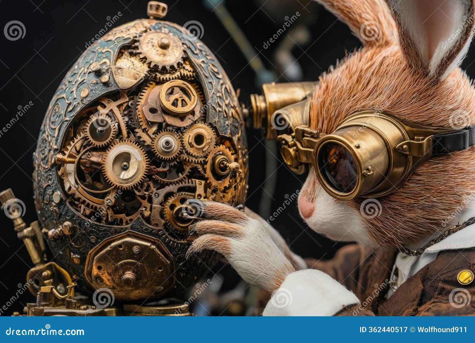 A Steampunk-inspired Musical Symbol With Gears And Floral Elements On A ...