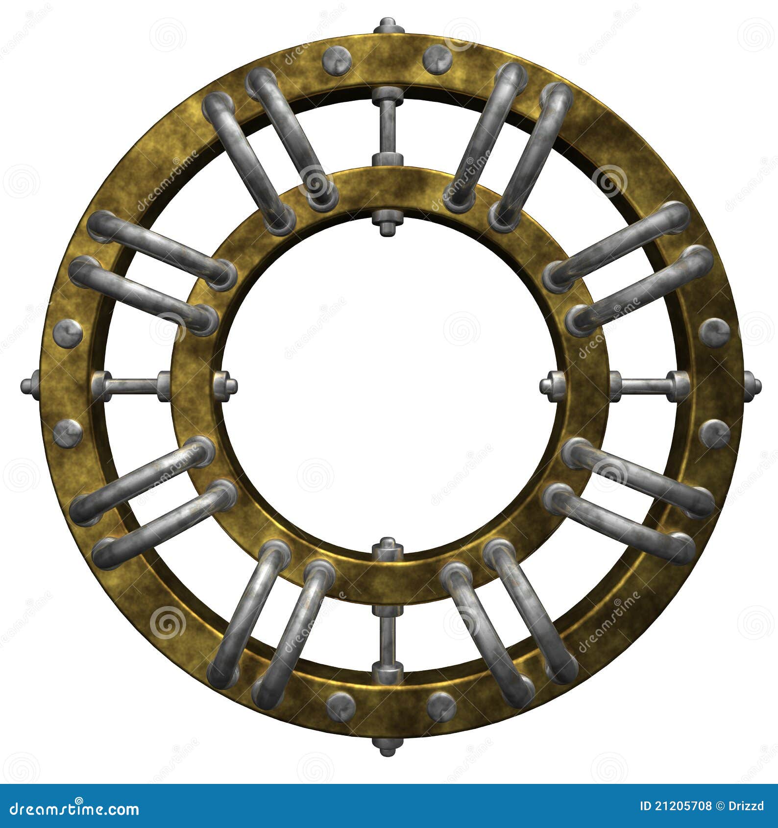 Round Steampunk Oscilloscope Creen Royalty-Free Stock Photography ...