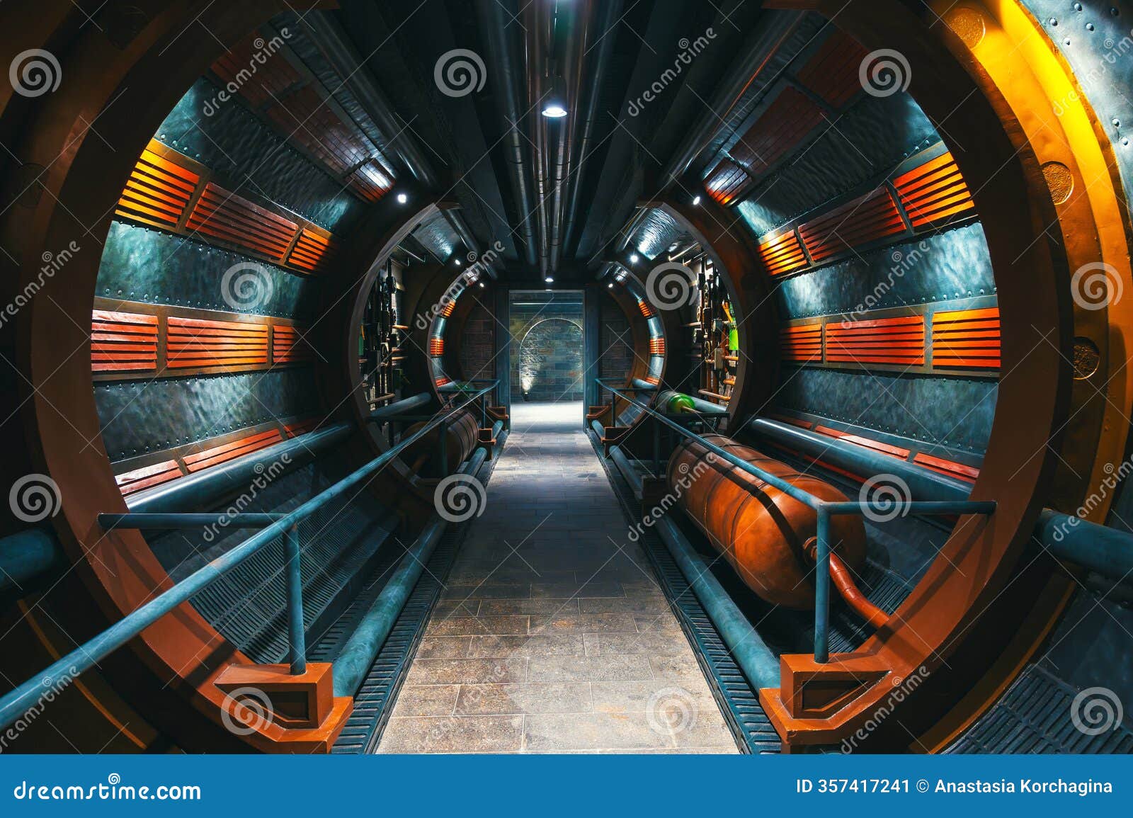 Interior Of Nuclear Laboratory-ION Accelerator -miniature Effect Stock ...