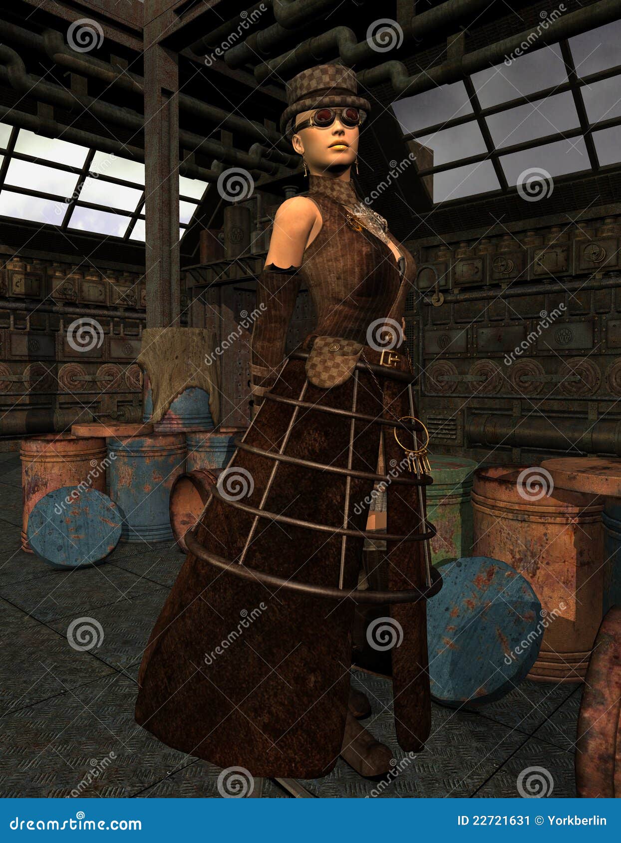 Steampunk Lady Necromancer Stock Image | CartoonDealer.com #143235673