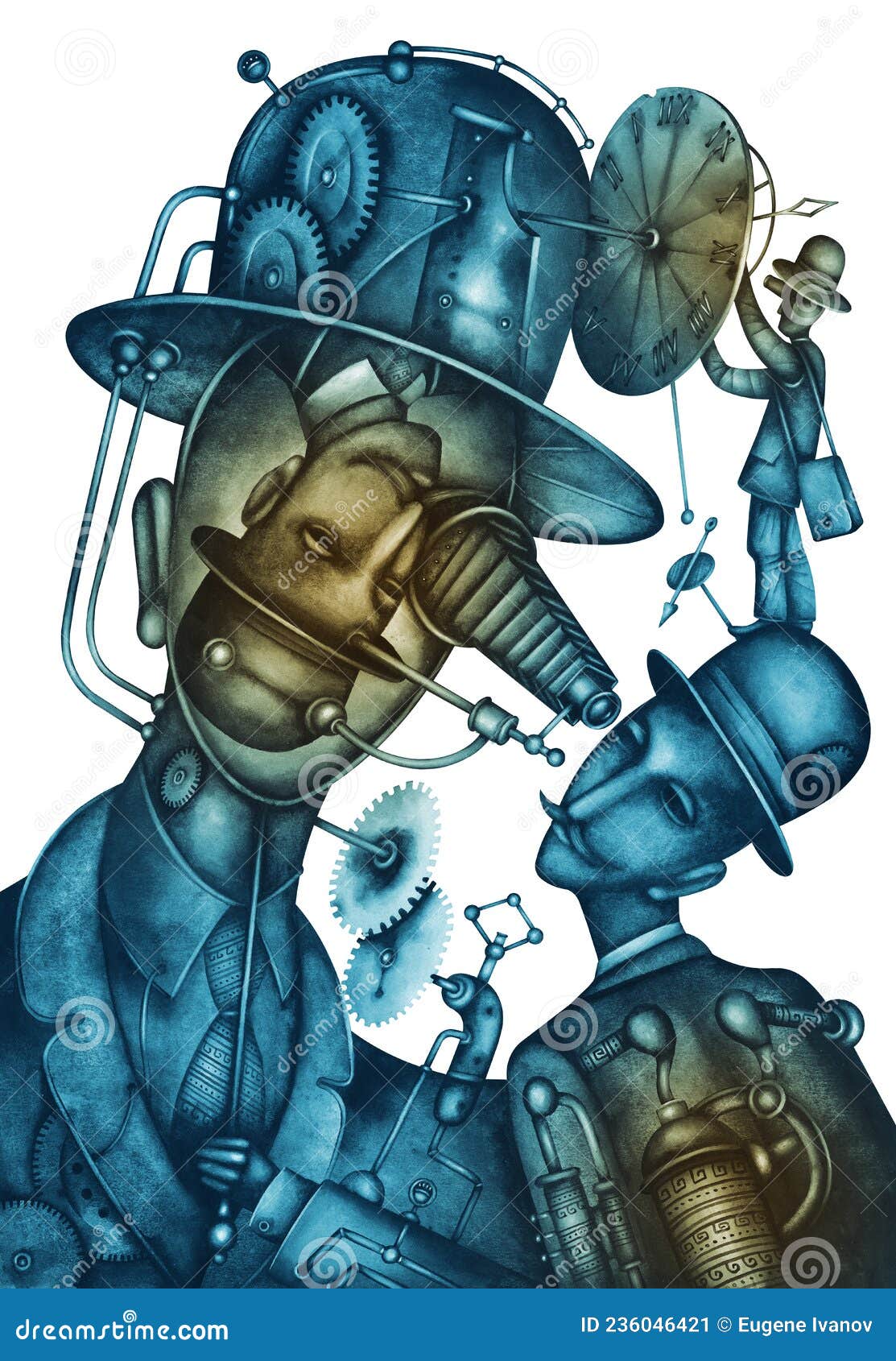 Steampunk Man Illustration stock illustration. Illustration of gears ...