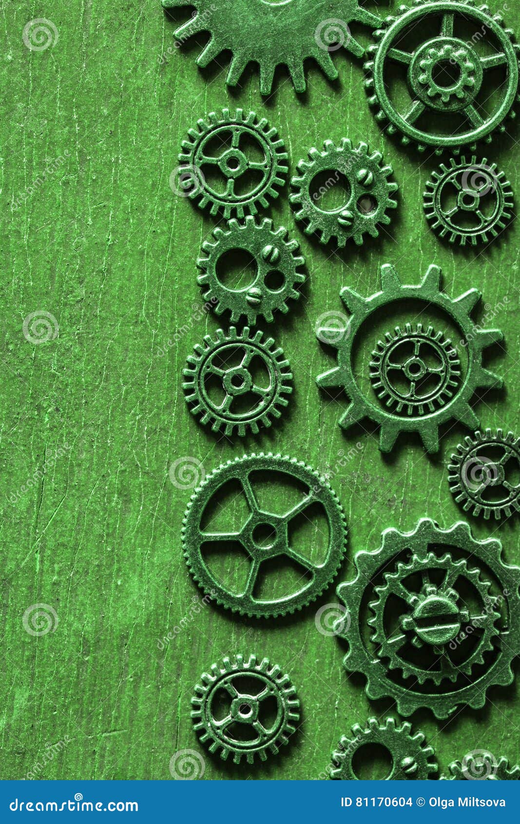 Steampunk Mechanical Cogs Gears Wheels Green Stock Photo - Image of ...