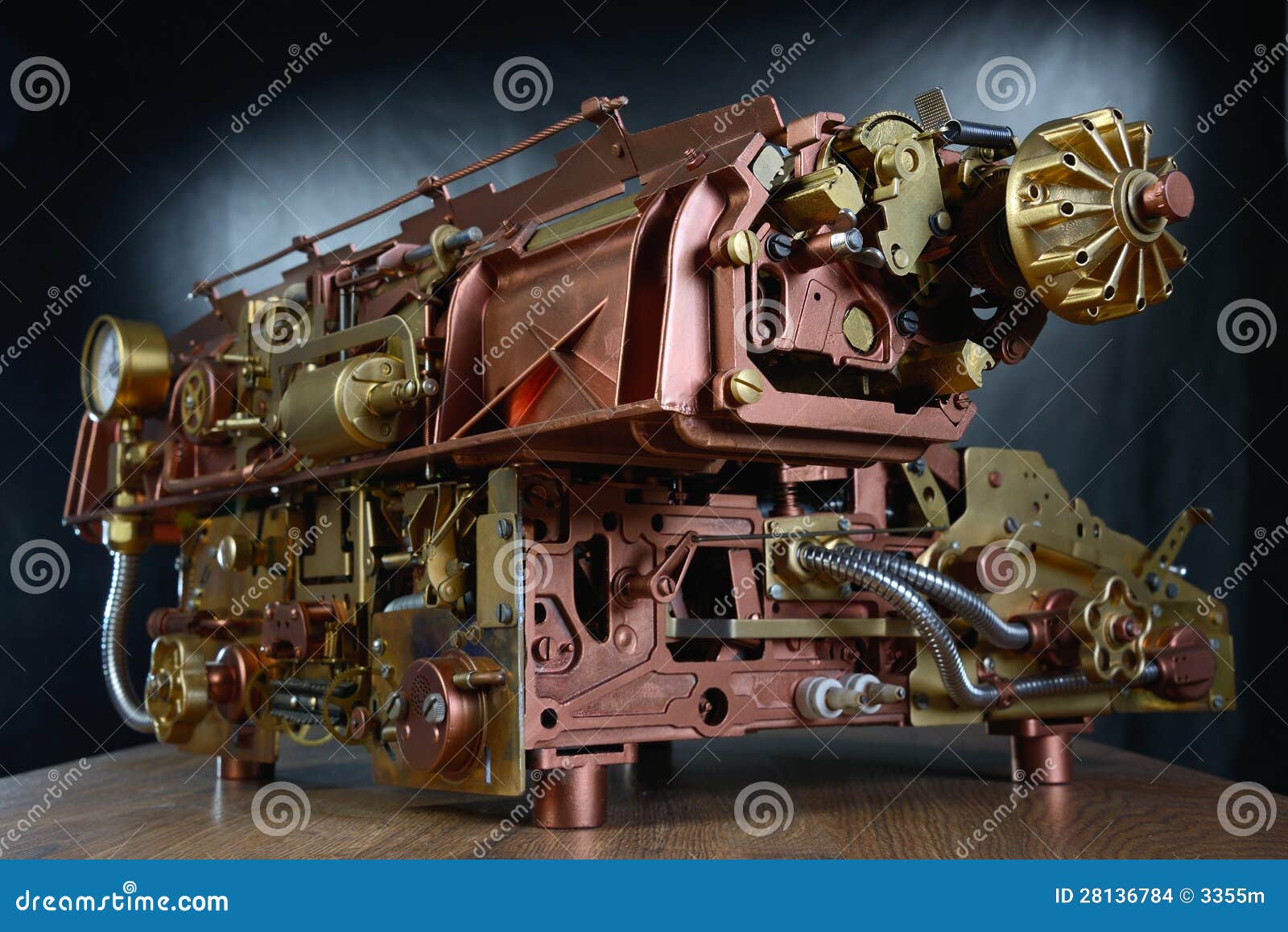 The steampunk mechanism. stock photo. Image of equipment - 28136784