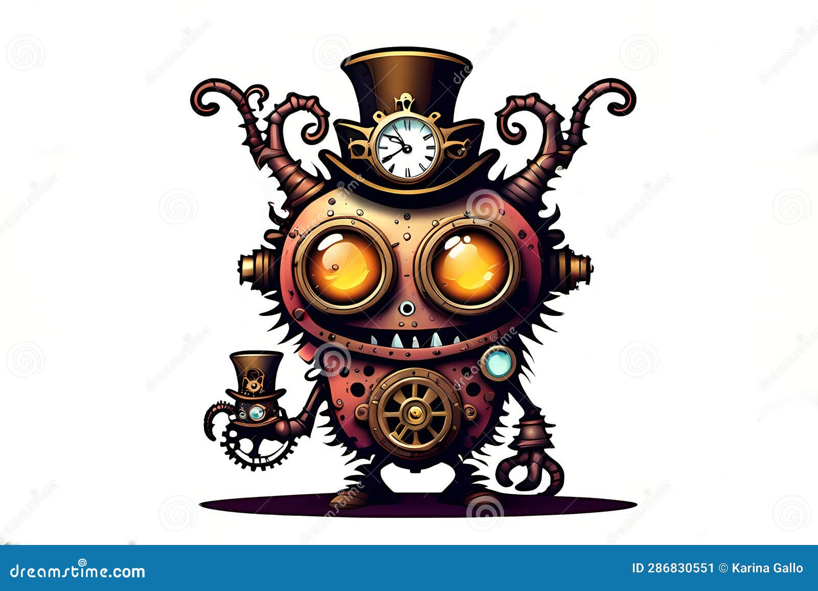 Steampunk Monster Art: Mechanical Marvel Stock Image - Illustration of ...