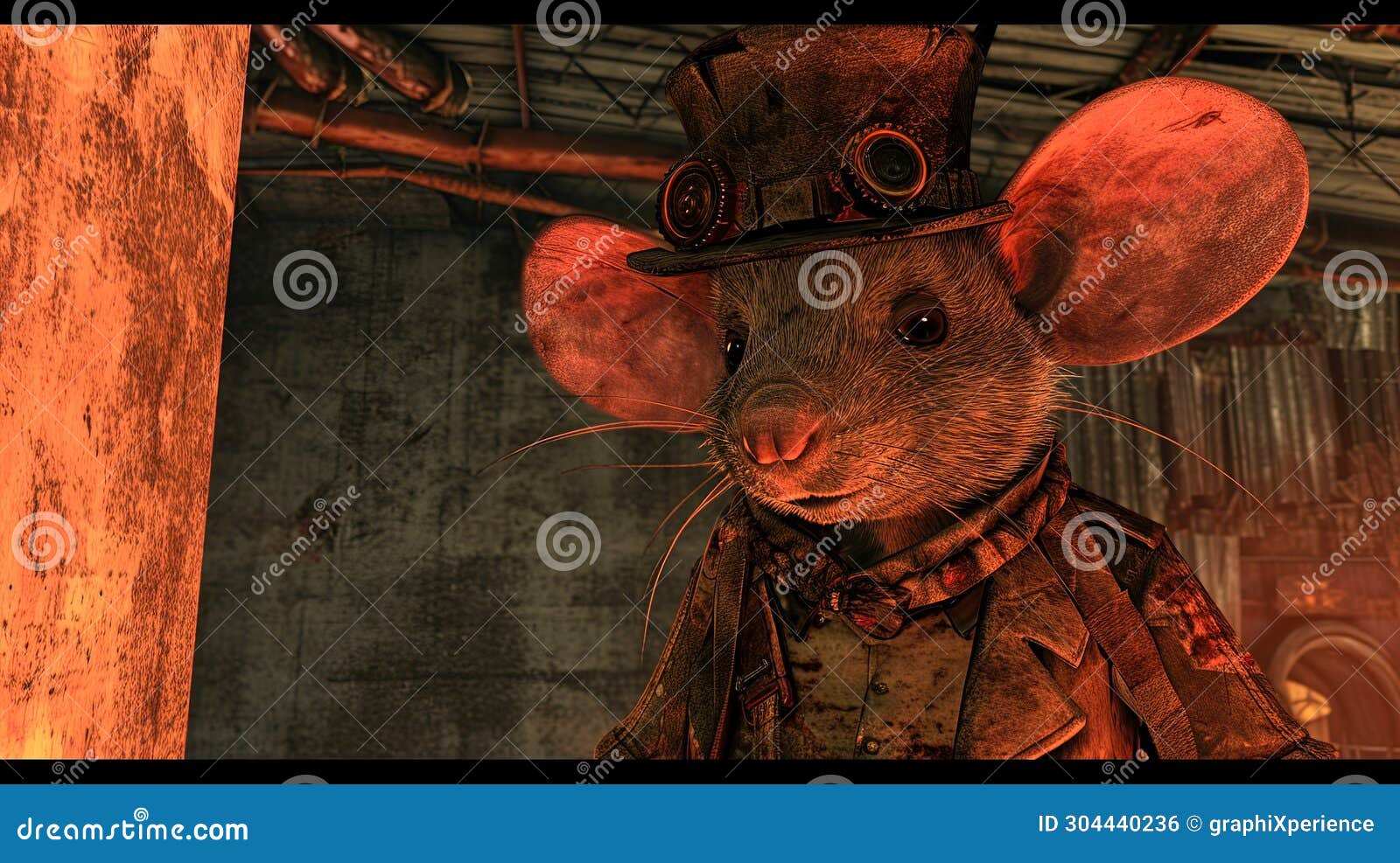 Steampunk Mouse With Classical Hat Royalty-Free Stock Photo ...