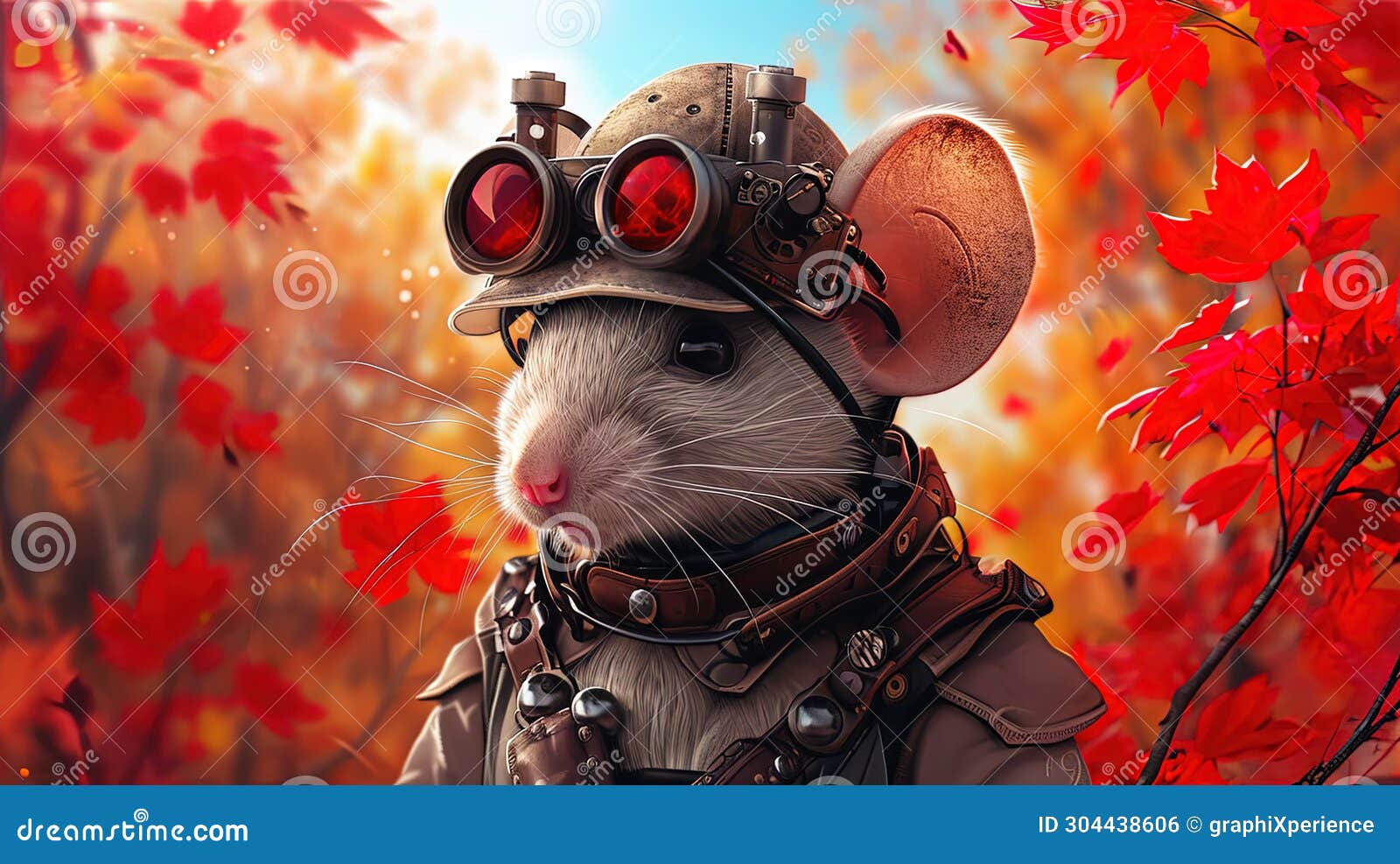 Steampunk Mouse with Classical Hat Stock Illustration - Illustration of ...