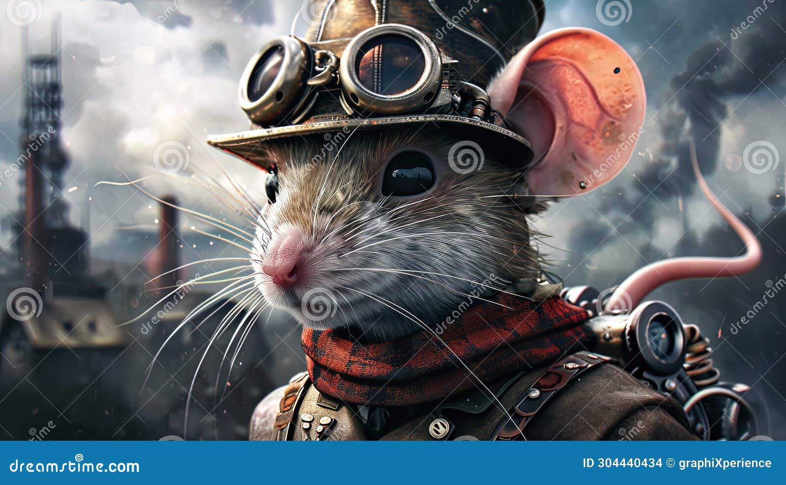 Steampunk Mouse With Classical Hat Stock Photography | CartoonDealer ...