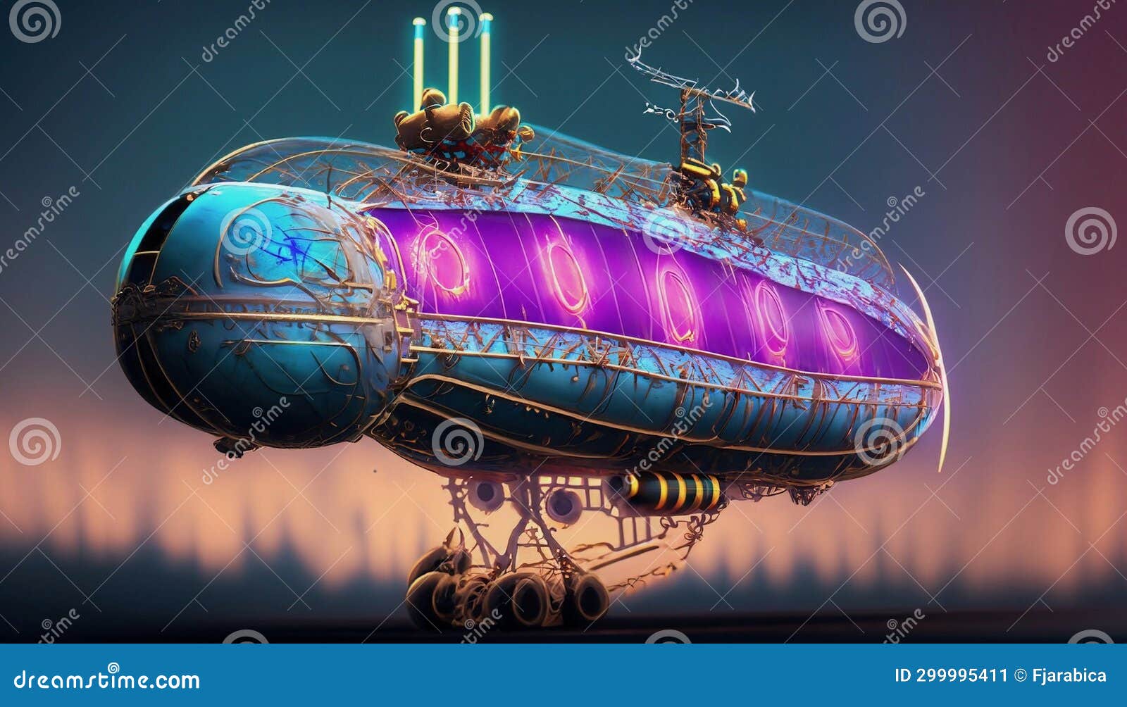 Steampunk neon background stock illustration. Illustration of sound ...