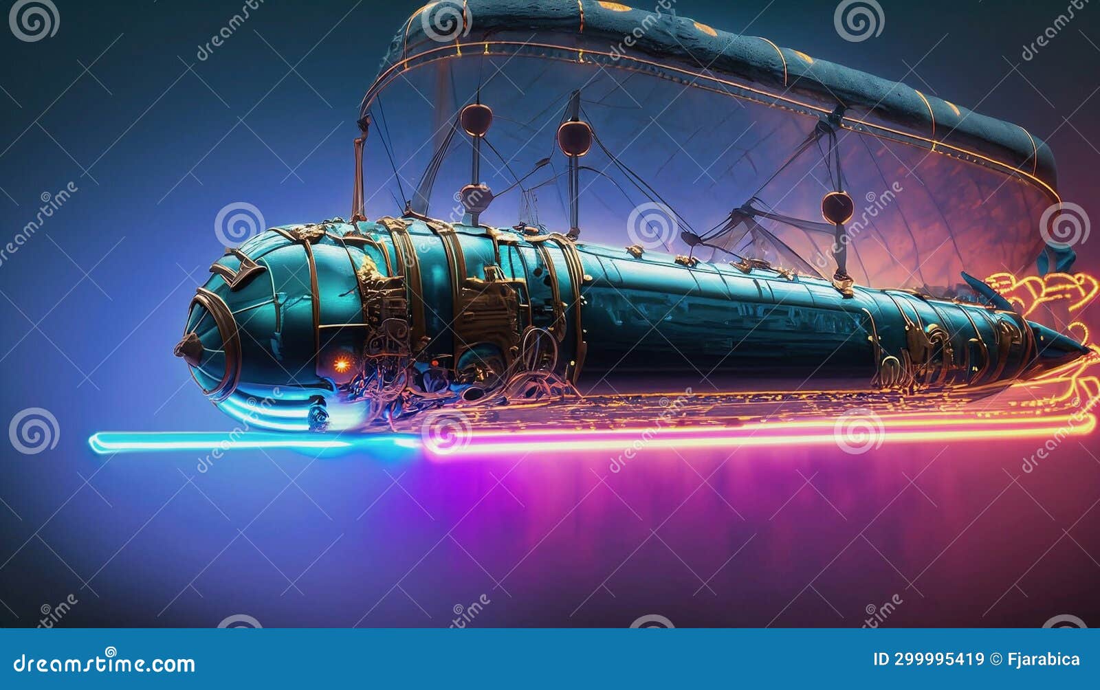 Steampunk neon background stock illustration. Illustration of music ...
