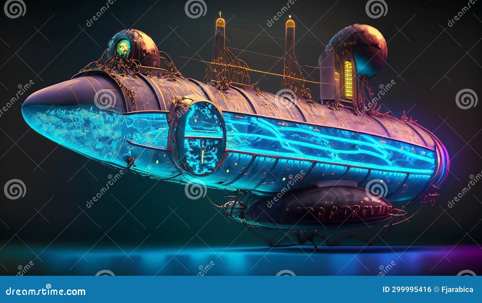 Steampunk neon background stock illustration. Illustration of lighting ...