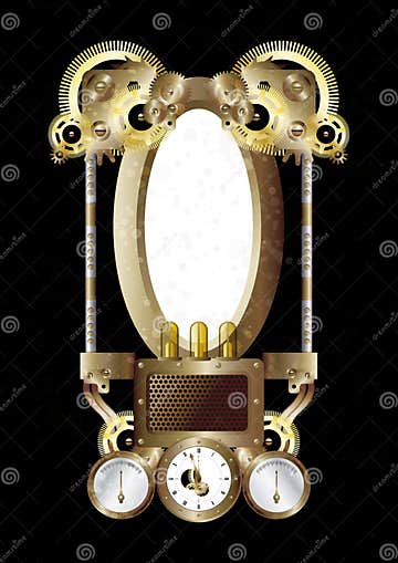 Steampunk panel 2a4 stock vector. Illustration of clock - 33923854