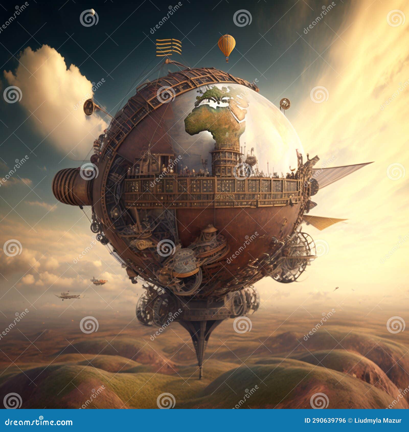 A Steampunk International Space Station, A Satellite That Is Built By A ...