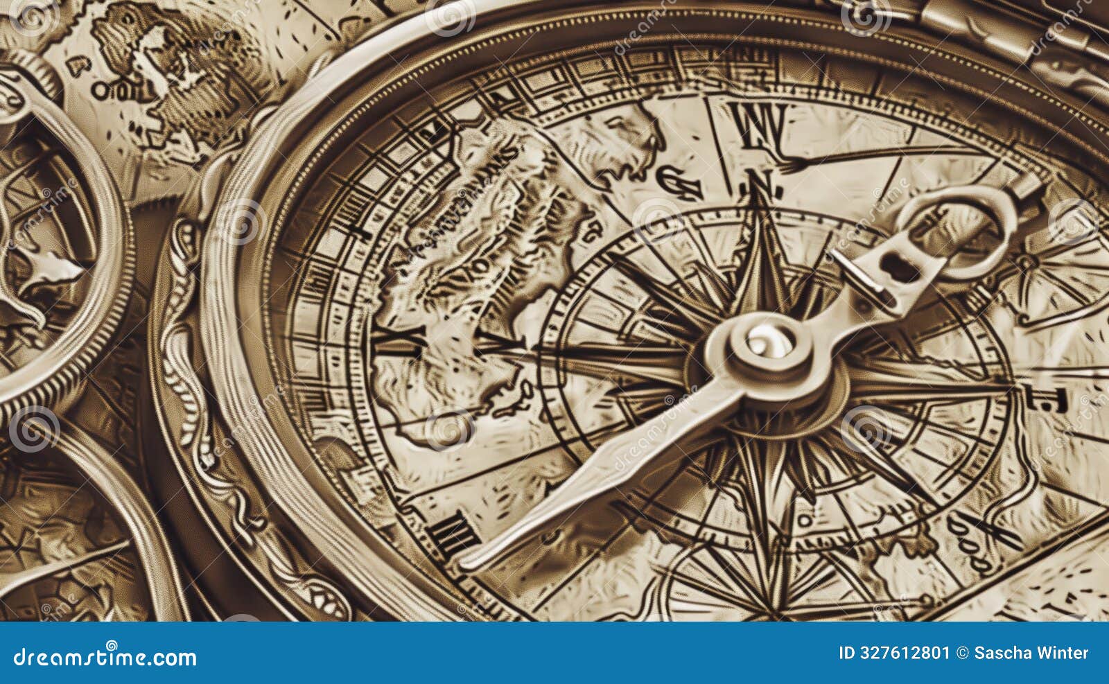 Steampunk Compass Map