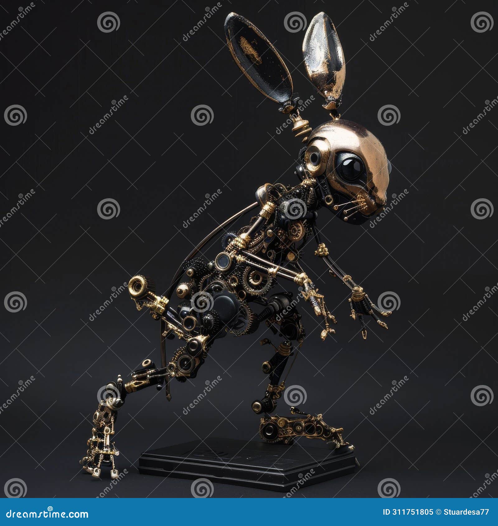 Steampunk Rabbit Sculpture stock image. Image of pose - 311751805