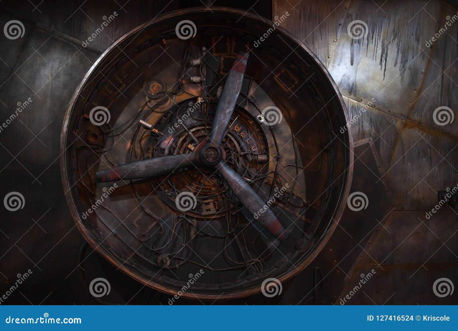 Steampunk Retro Background. Large Propeller Stock Photo - Image of ...