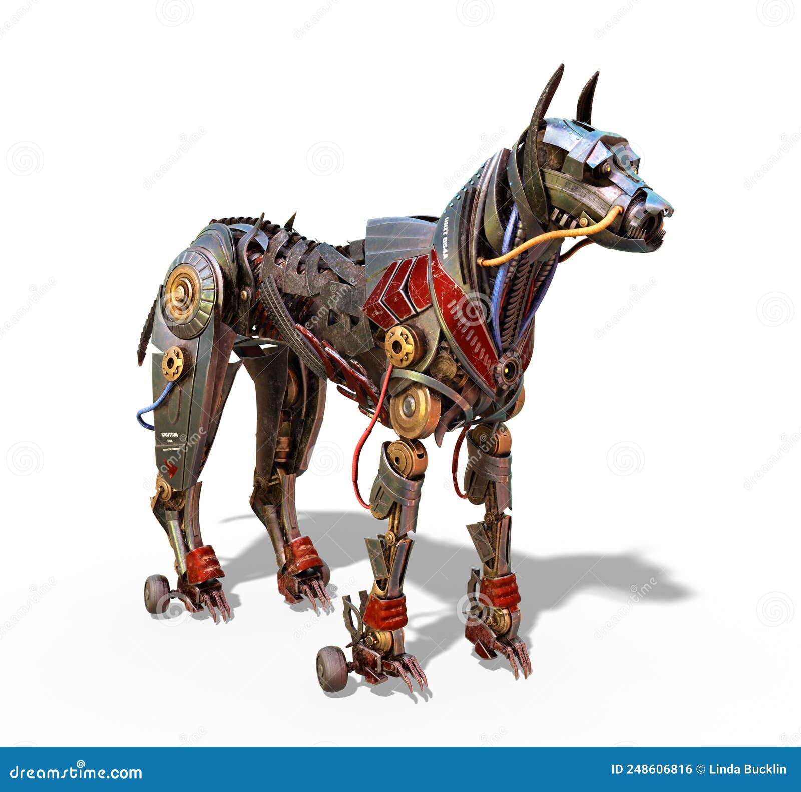 Steampunk RoboDog stock illustration. Illustration of realistic - 248606816