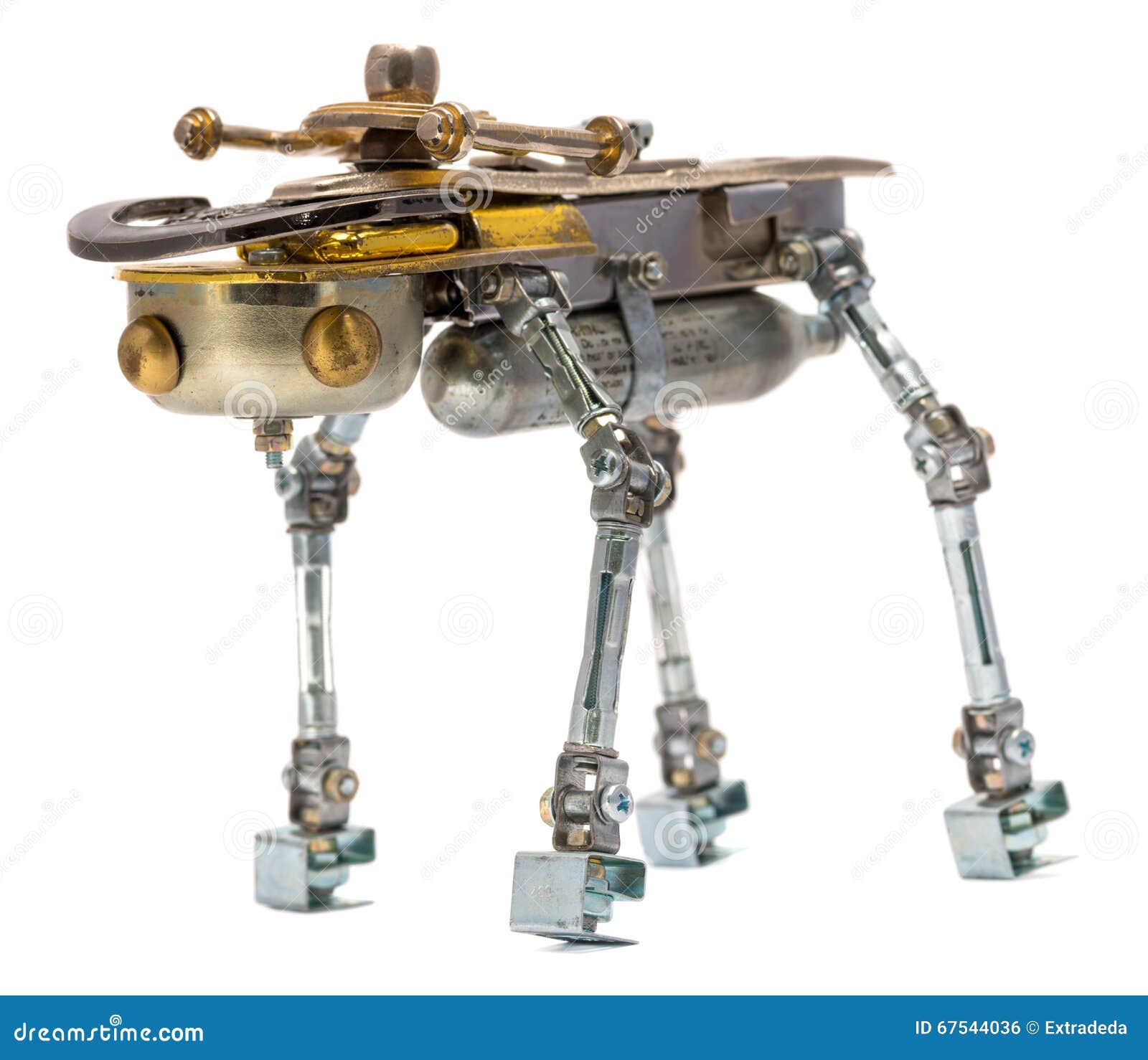 Steampunk robot. stock photo. Image of background, fiction - 67544036