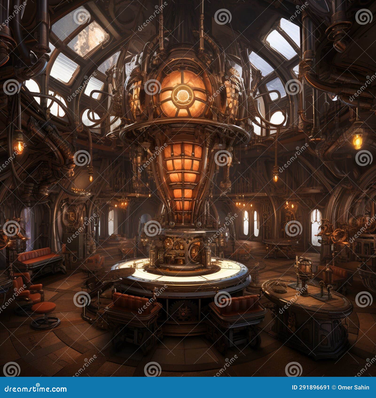 Steampunk Sanctuary: Industrial Leather Dreams Stock Image - Image of ...