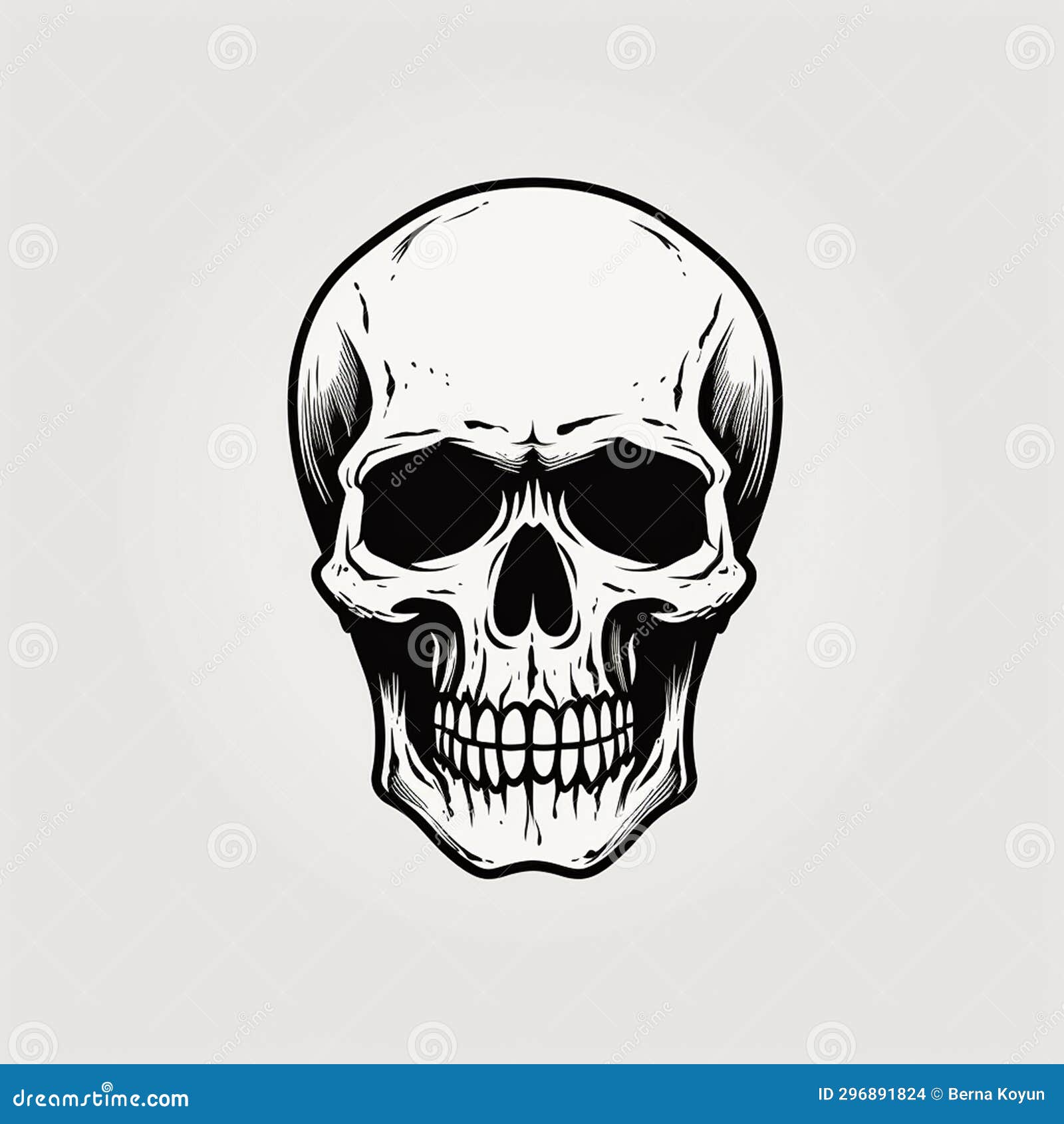Steampunk Skull Drawing stock illustration. Illustration of brutal ...