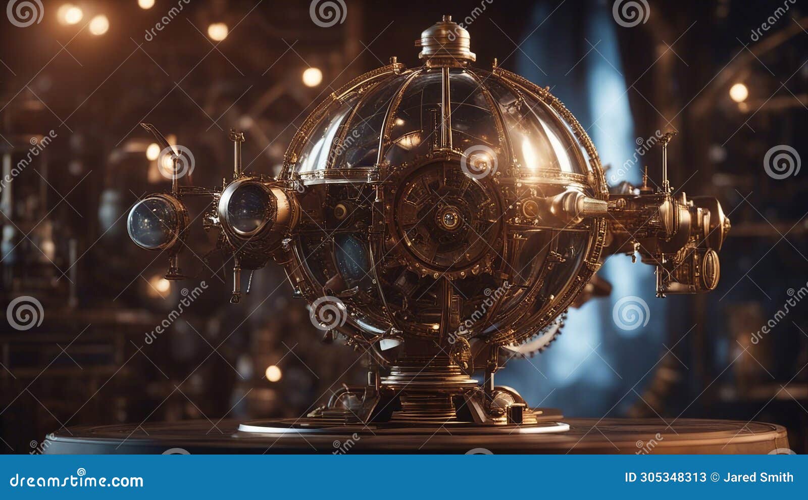 A Steampunk Space Nebula Panorama, Equirectangular Projection ...