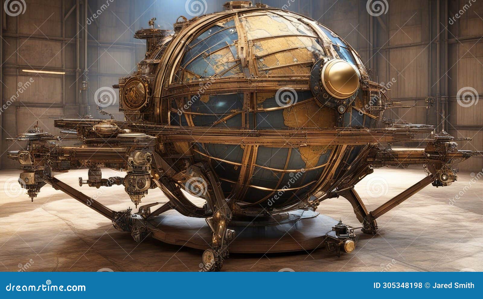 A Steampunk Space Nebula Panorama, Equirectangular Projection ...