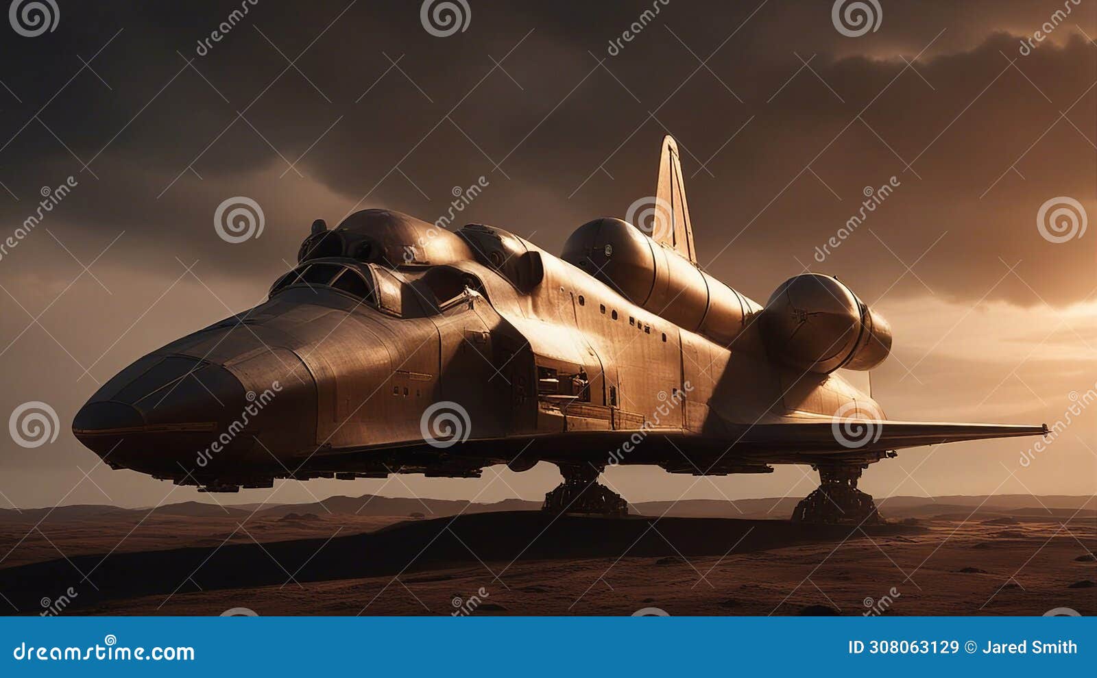 _A Steampunk Space Shuttle Launching from a Secret Underground Base ...