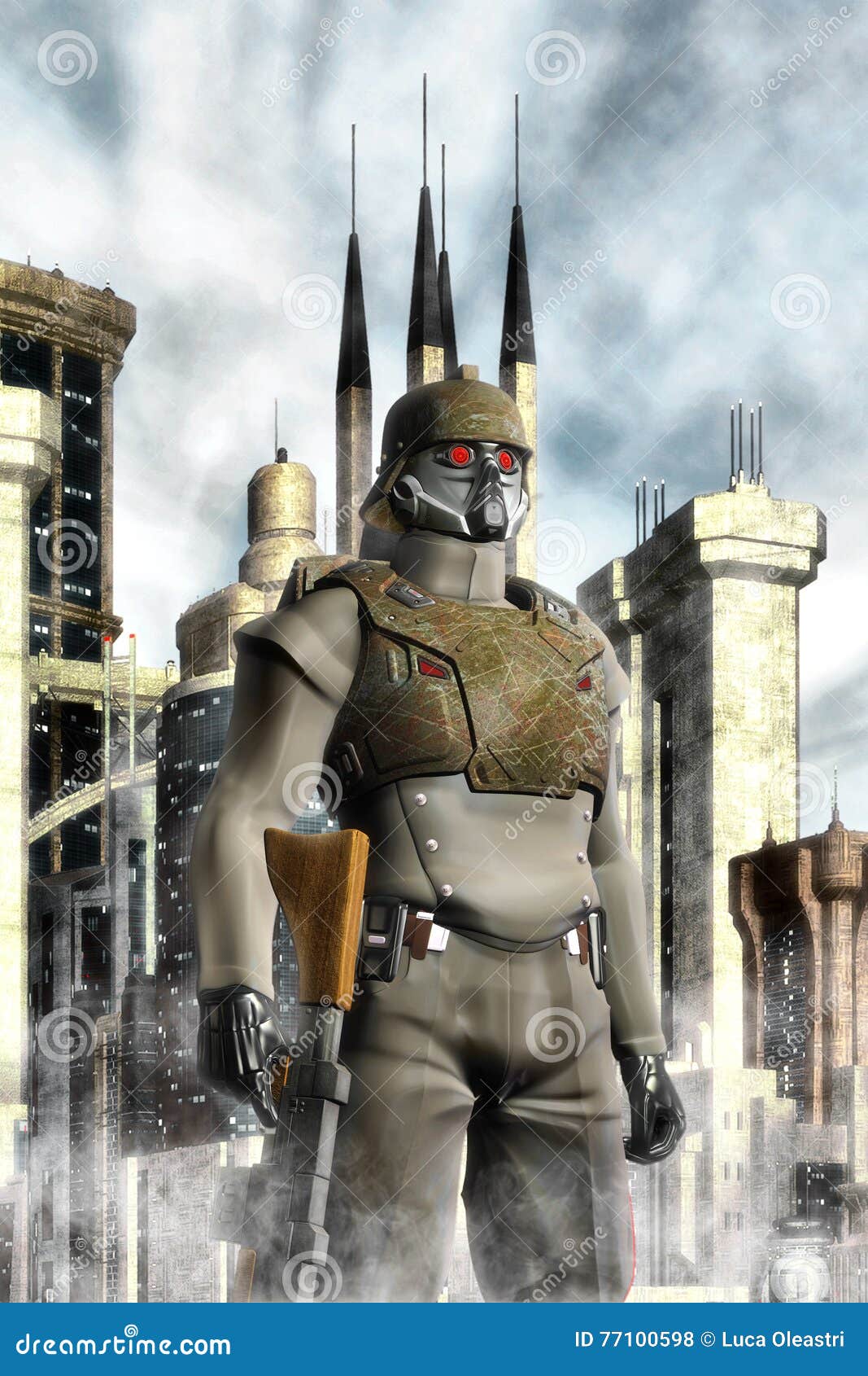 Steampunk Combat Robots From The Future Royalty-Free Stock Photography ...