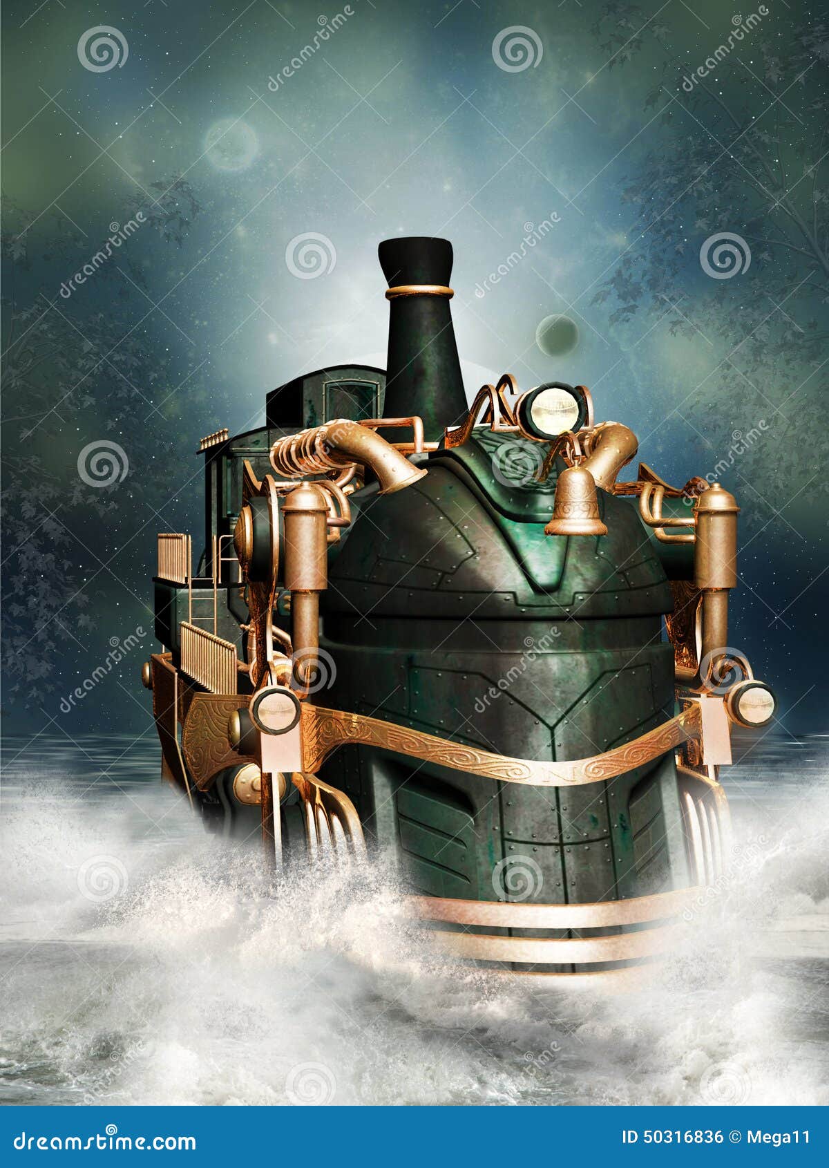 Steampunk style stock illustration. Illustration of ocean - 50316836