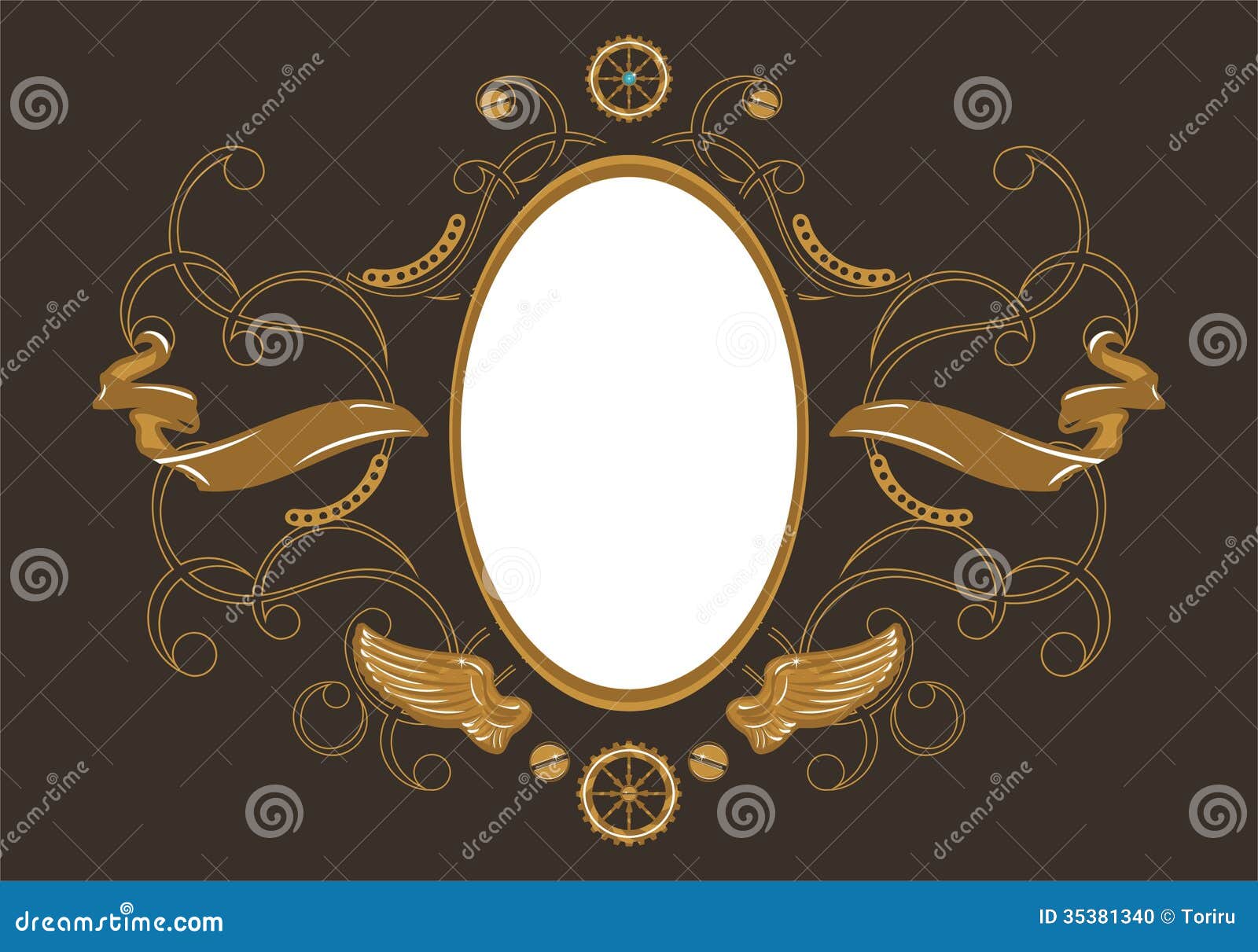 Steampunk style frame stock vector. Illustration of steam - 35381340