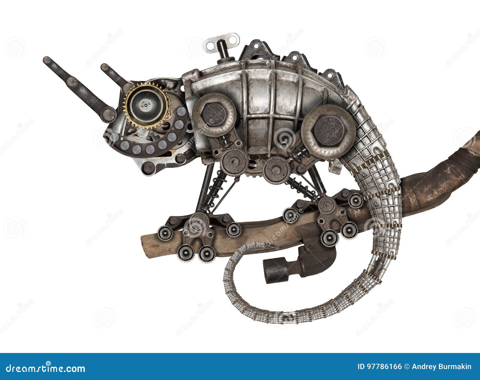 Steampunk style lizard stock photo. Image of dirty, iguana - 97786166