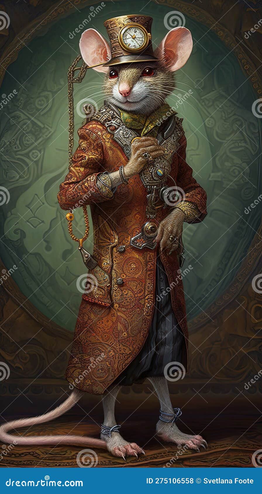 Steampunk Rat . AI Generated Illustration Stock Illustration ...