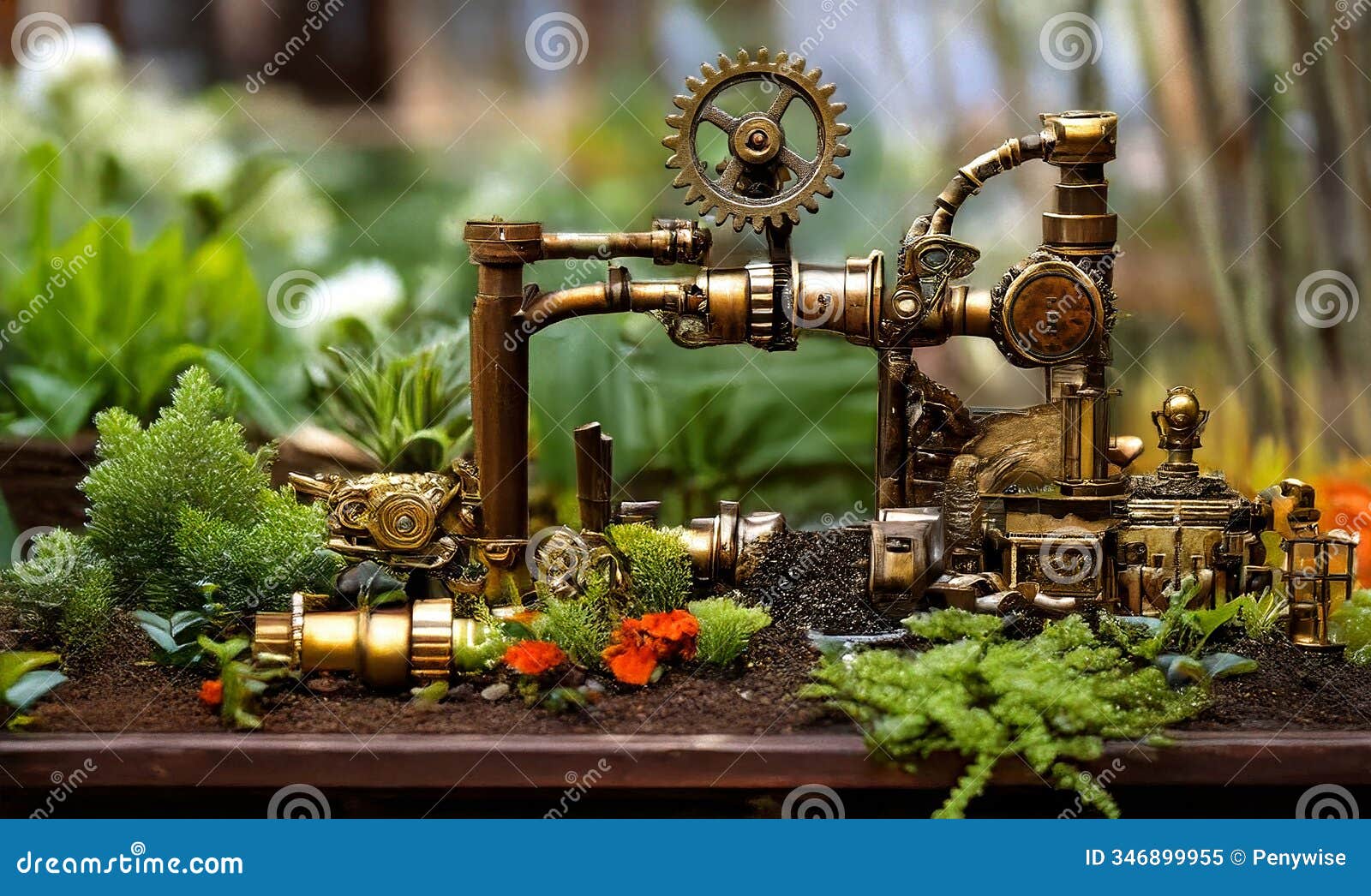 Steampunk terrarium stock illustration. Illustration of workings ...