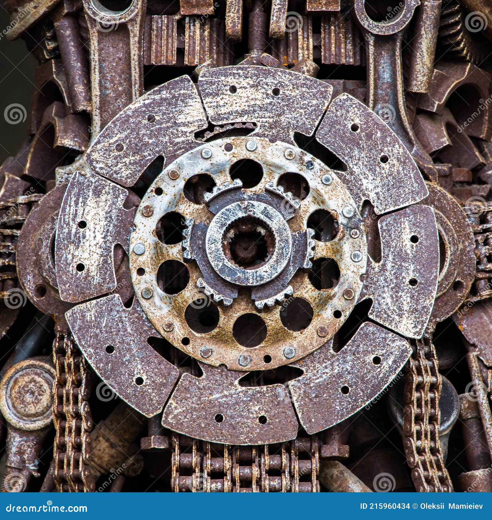 Steampunk Texture, Background, Abstract Stylized Collage Of A ...