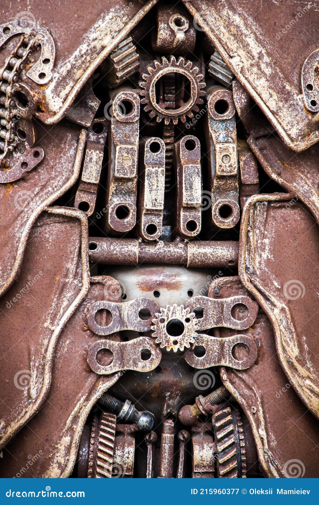 Stylized Collage Of A Mechanical Device Abstract Background Stock Photo ...
