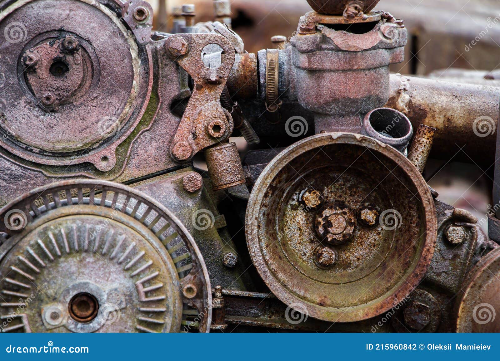 Steampunk Texture, Background, Abstract Stylized Collage of a ...