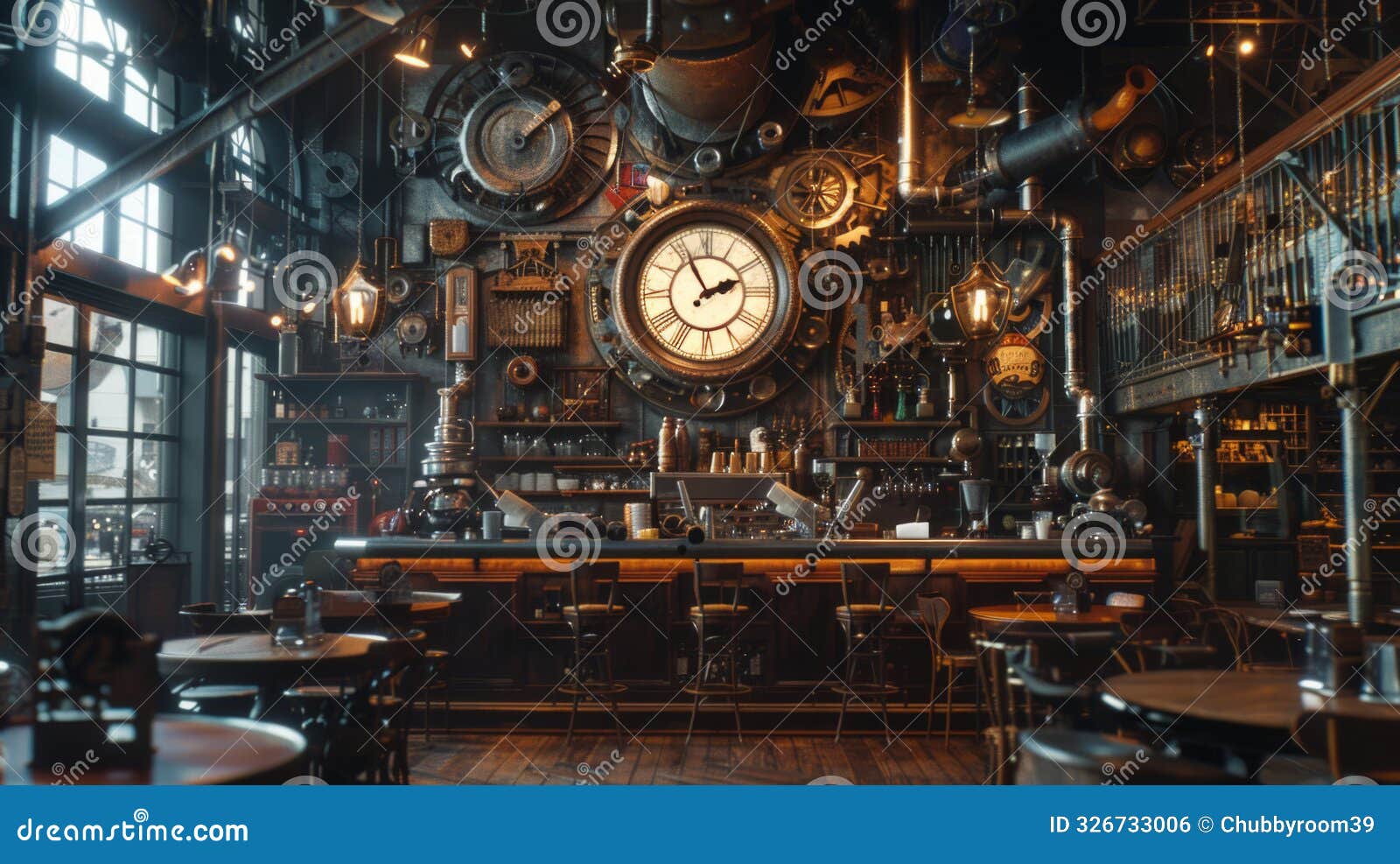 A Steampunk-themed Cat Dressed As An Aviator With Airships In The ...