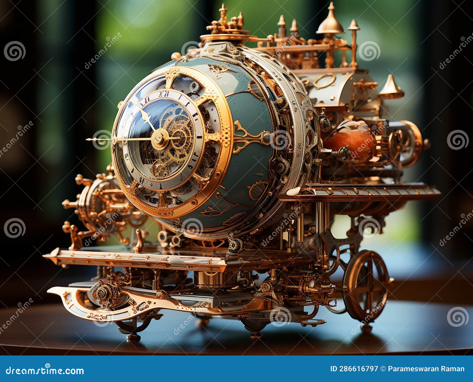 Steampunk time machine stock illustration. Illustration of transport ...