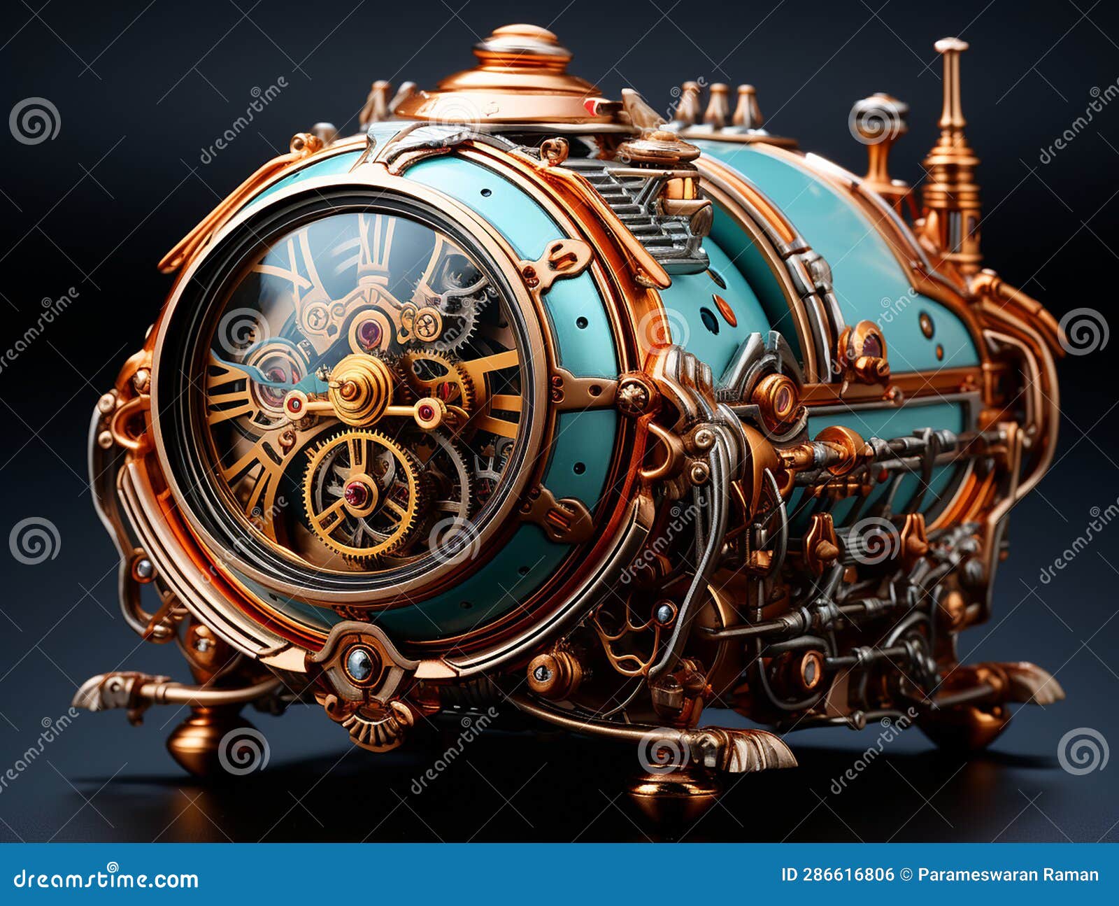 Steampunk time machine stock illustration. Illustration of aviation ...