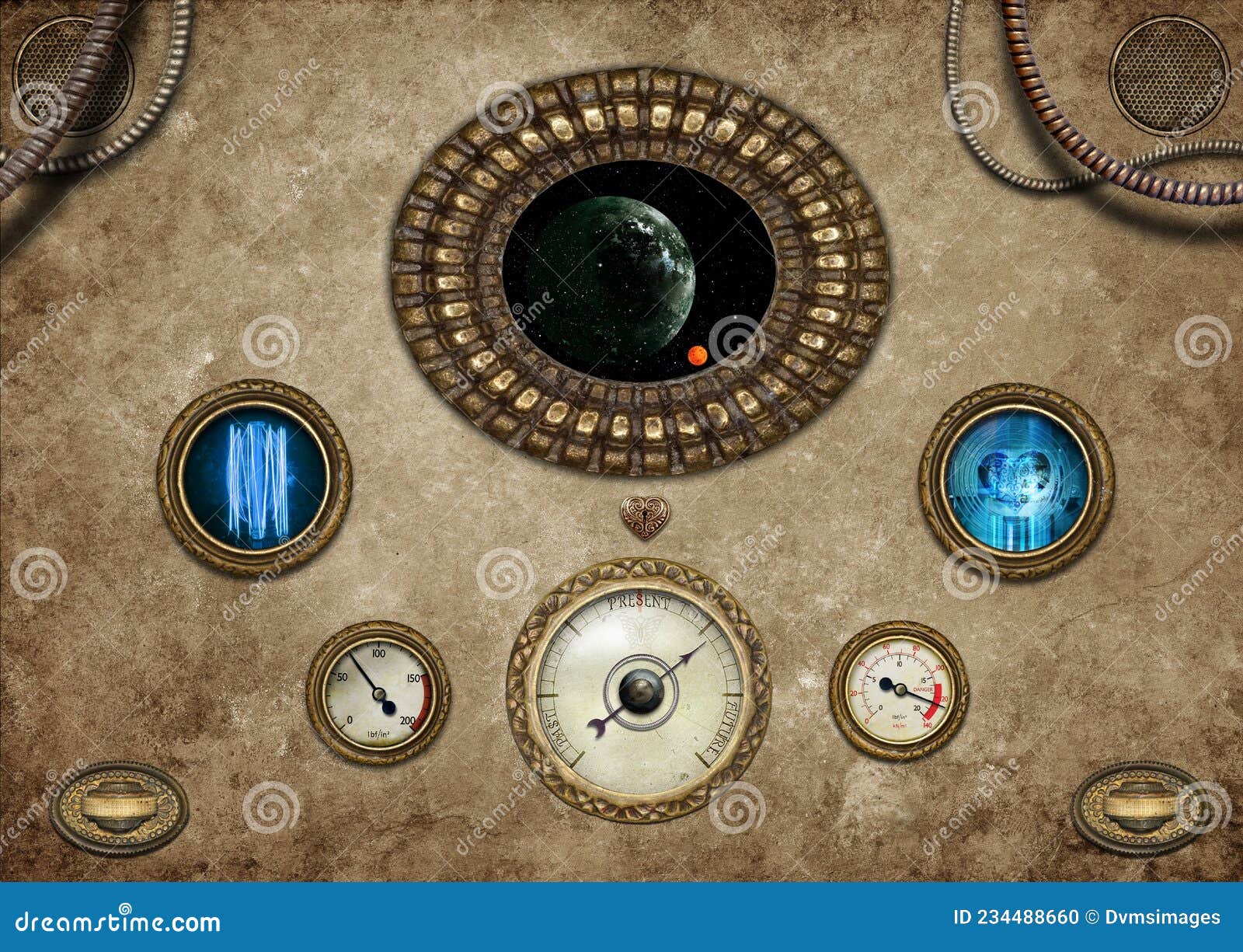 Steampunk Panel Control Board Royalty-Free Stock Photo | CartoonDealer ...